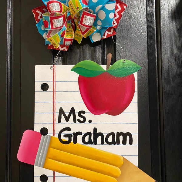 Math Teacher Door Hanger - Etsy