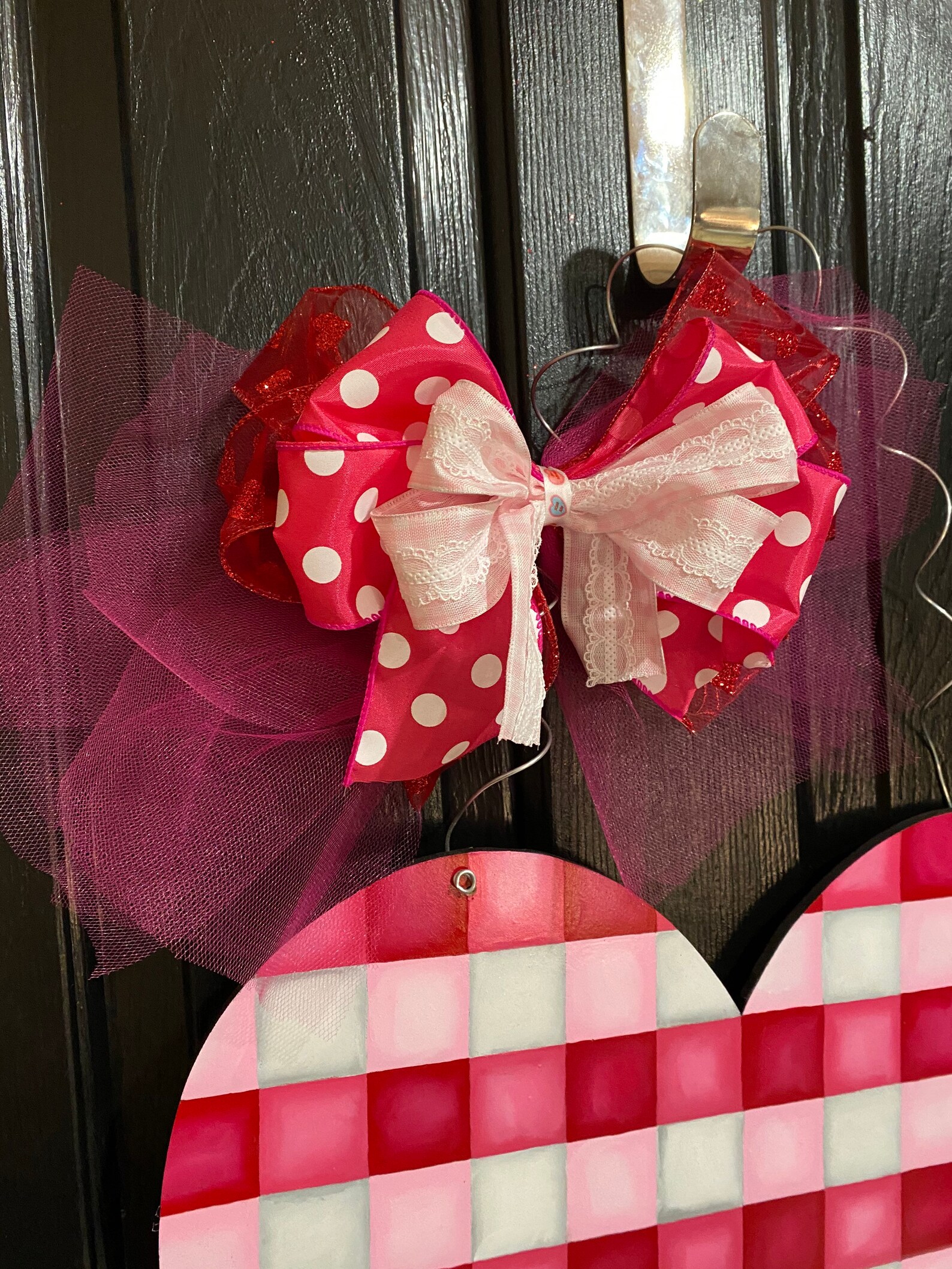 Valentines Day Door Hanger Single Heart Door Hanger Valentines - Etsy