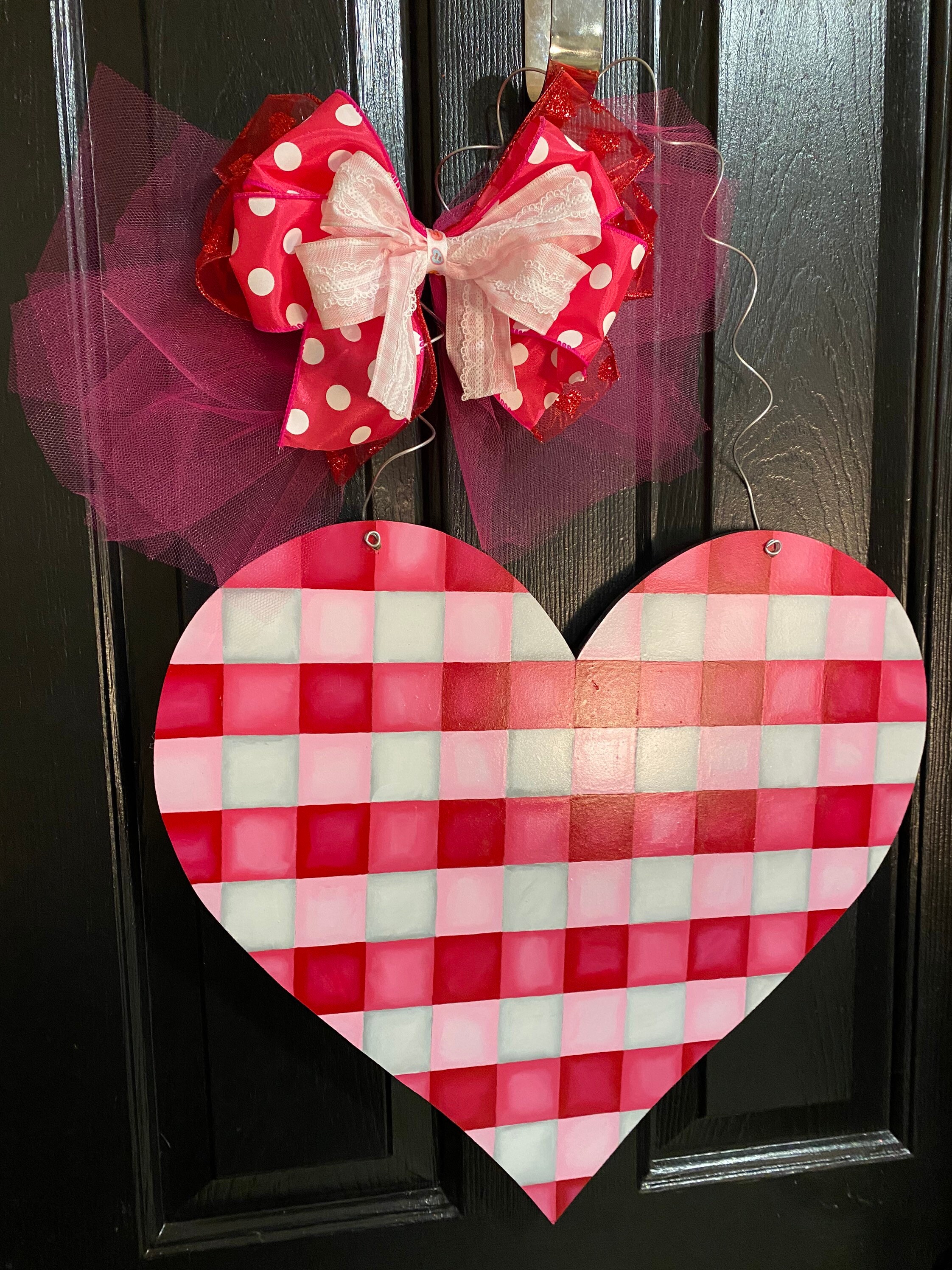 Valentines Day Door Hanger Single Heart Door Hanger Valentines Day ...