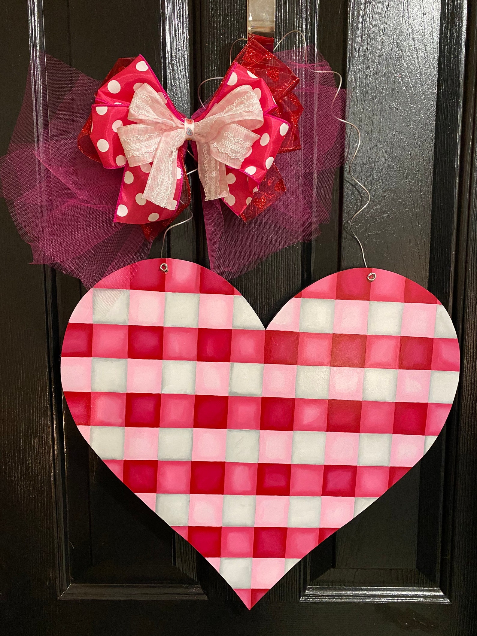 Valentines Day Door Hanger Single Heart Door Hanger Valentines - Etsy