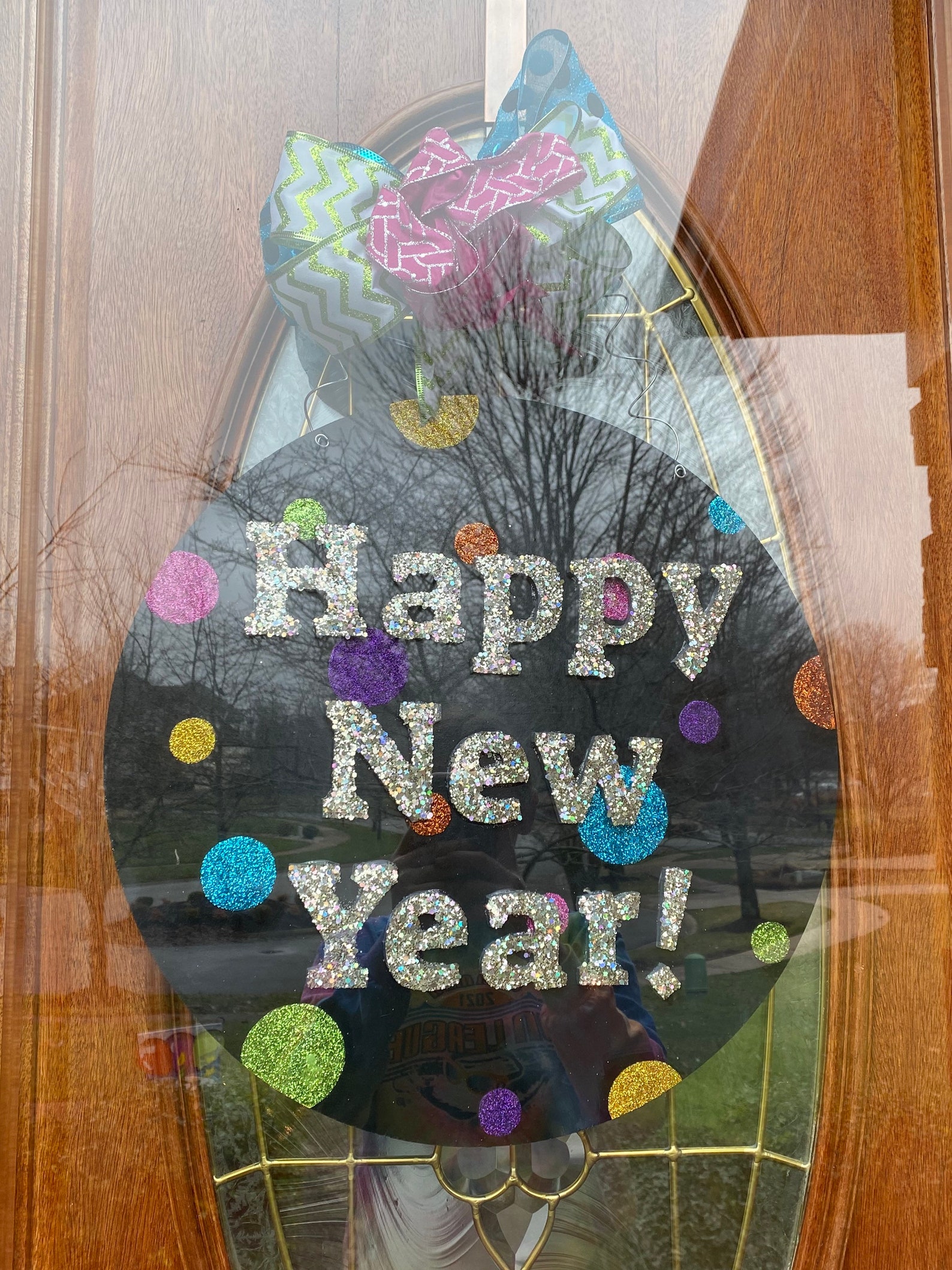 Happy New Year Door Hanger Welcome Sign Happy New Year Wreath - Etsy