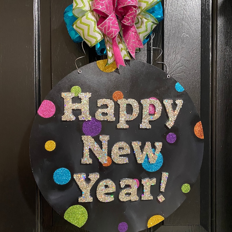 New Year Door Hanger - Etsy