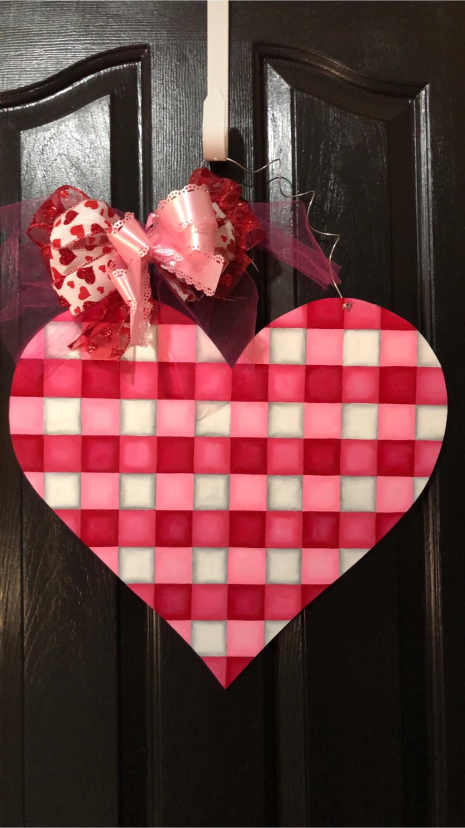 Valentines Day Door Hanger Single Heart Door Hanger Valentines - Etsy