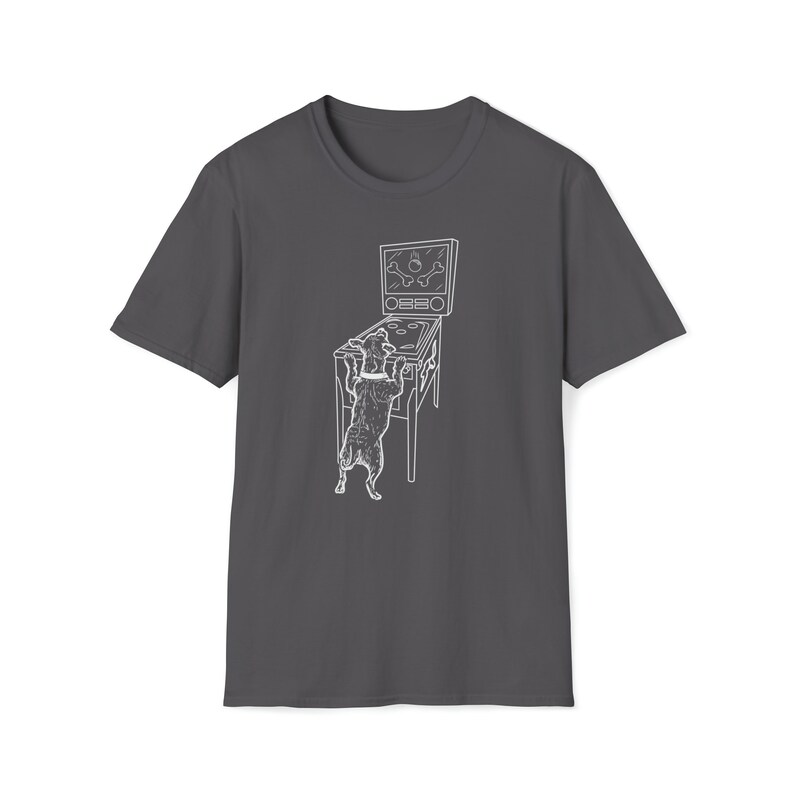 Dog Playing Pinball T-shirt | Dog Shirt With Cute Little Mutt Playing ...