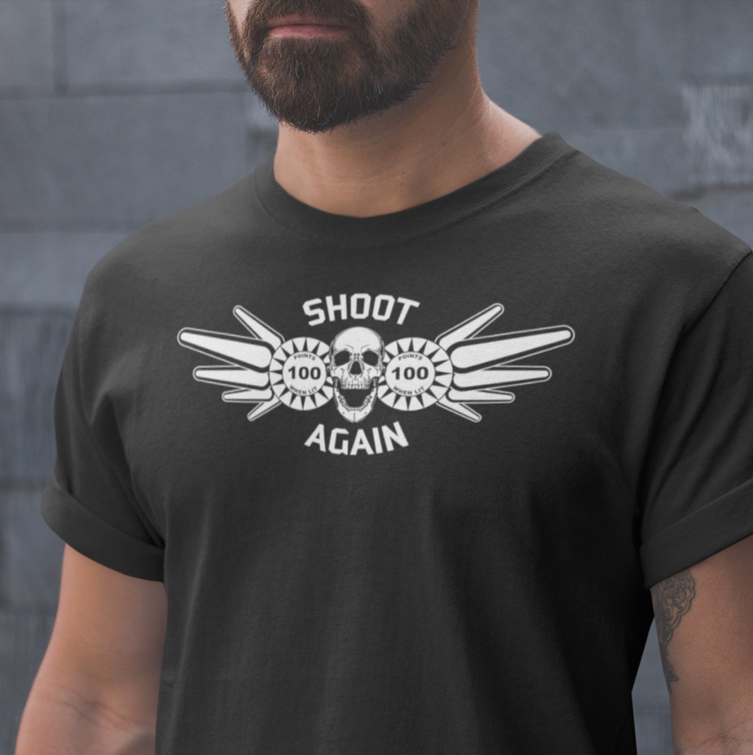 Shoot Again Pinball T-shirt | Edgy Hand Drawn Original Pinball Shirt ...