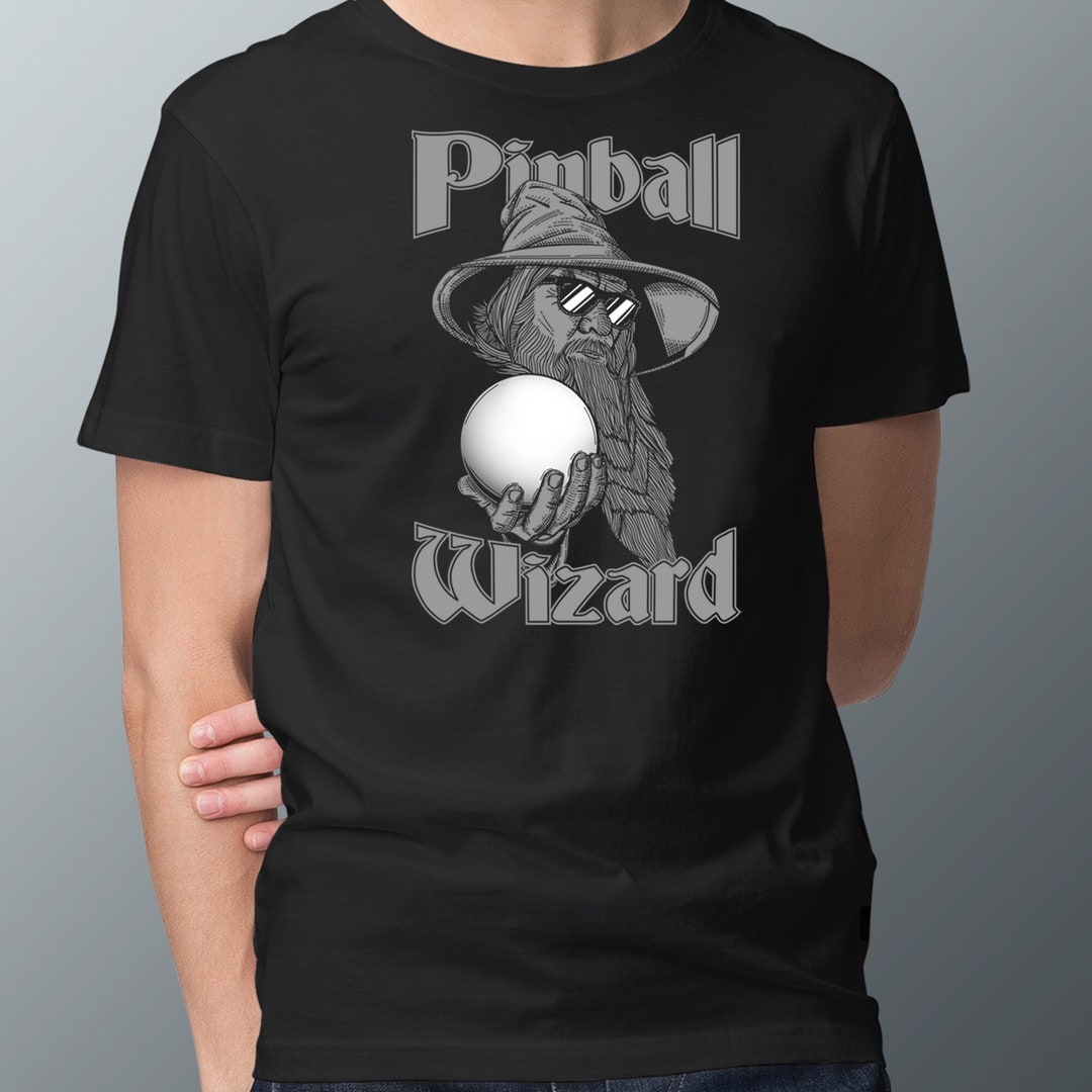 Pinball Wizard Pinball T-shirt | Unique Hand Drawn Pinball Shirt | All ...