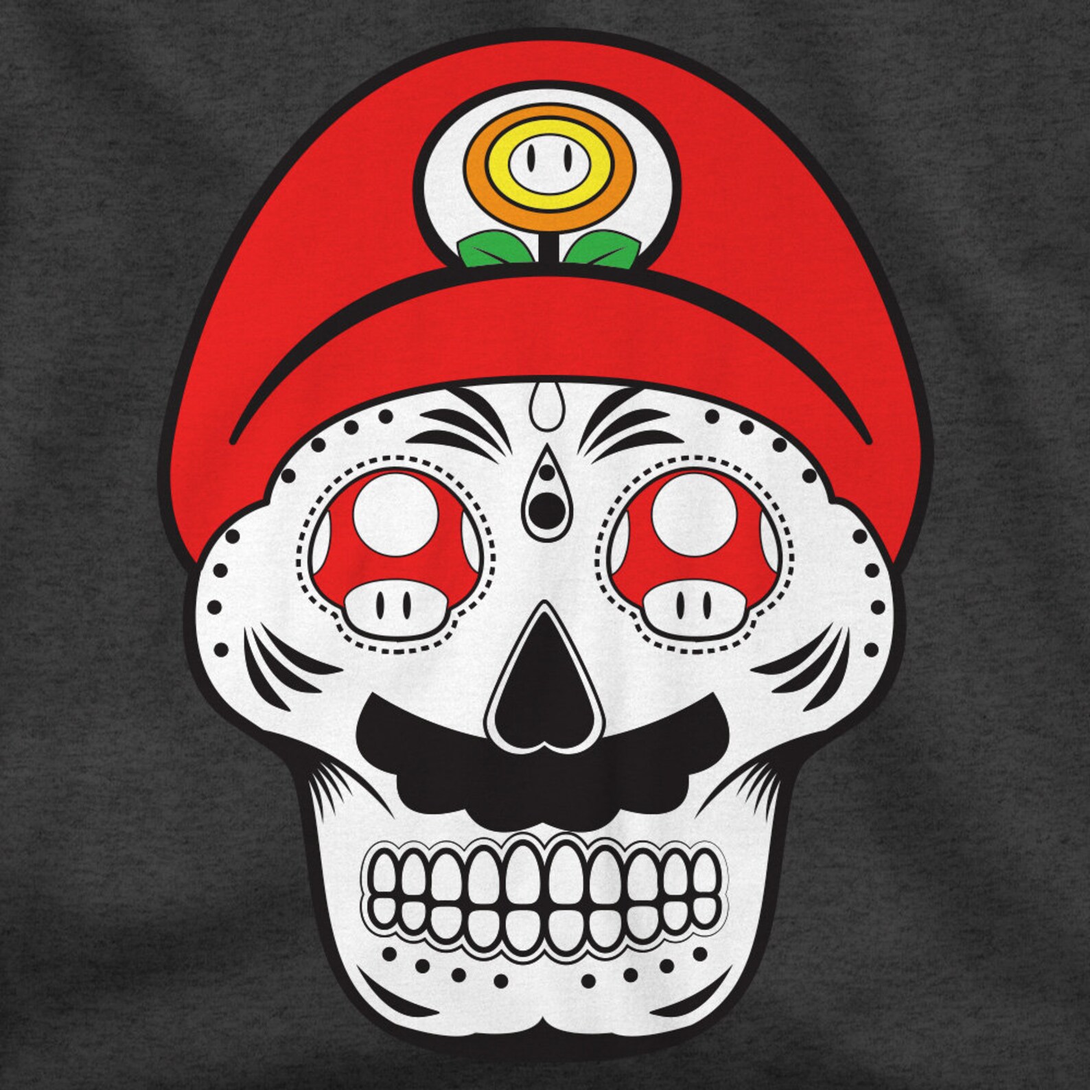 Mario Sugar Skull Camiseta / Parody Original Camiseta Mario / | Etsy