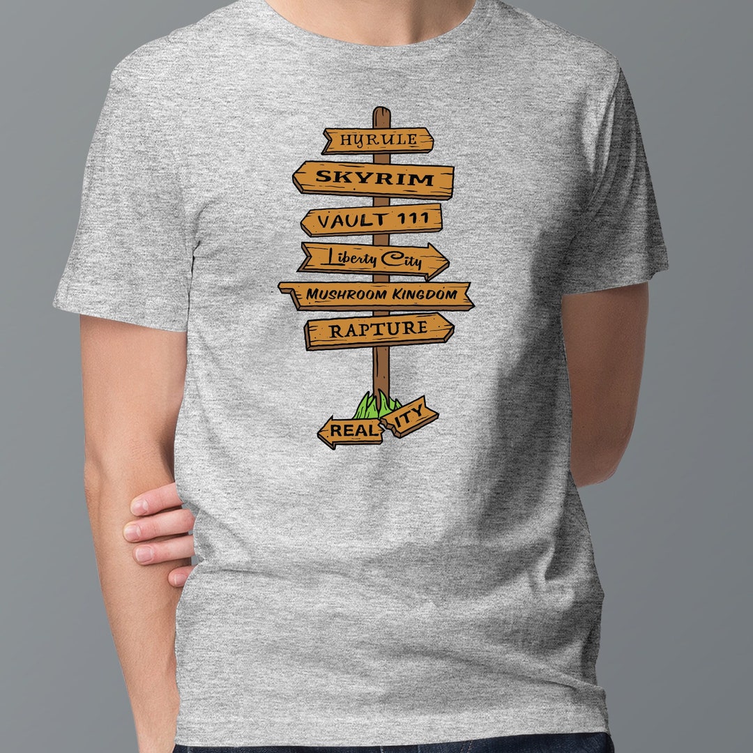 Video Game T-shirt | Signpost to Gamer Worlds | Video Game Shirt Guide ...
