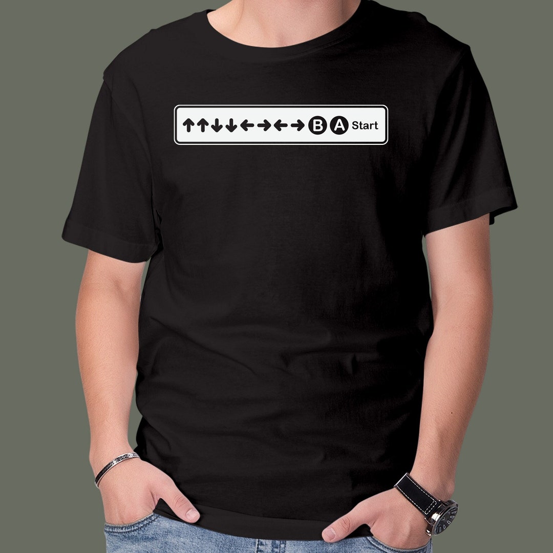 Video Game T-shirt | Remember the Konami Cheat Code | Funny Retro Video ...