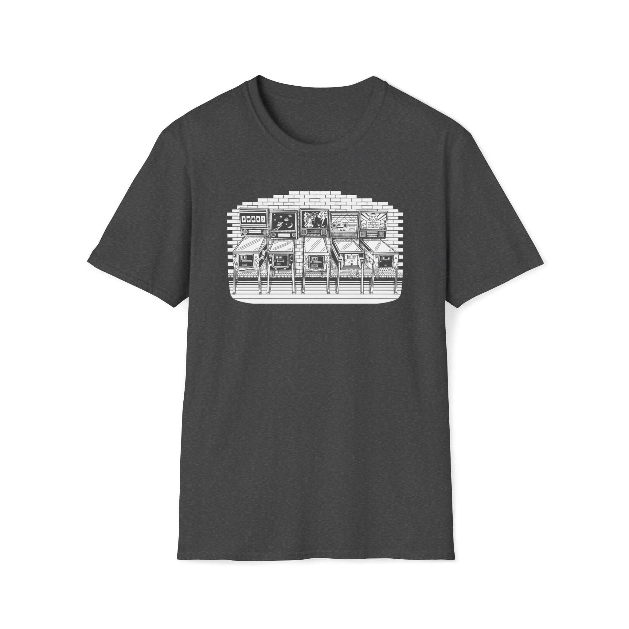 Pinball T-shirt Hand Drawn Pinball Shirt of Pinball Machines in Arcade ...