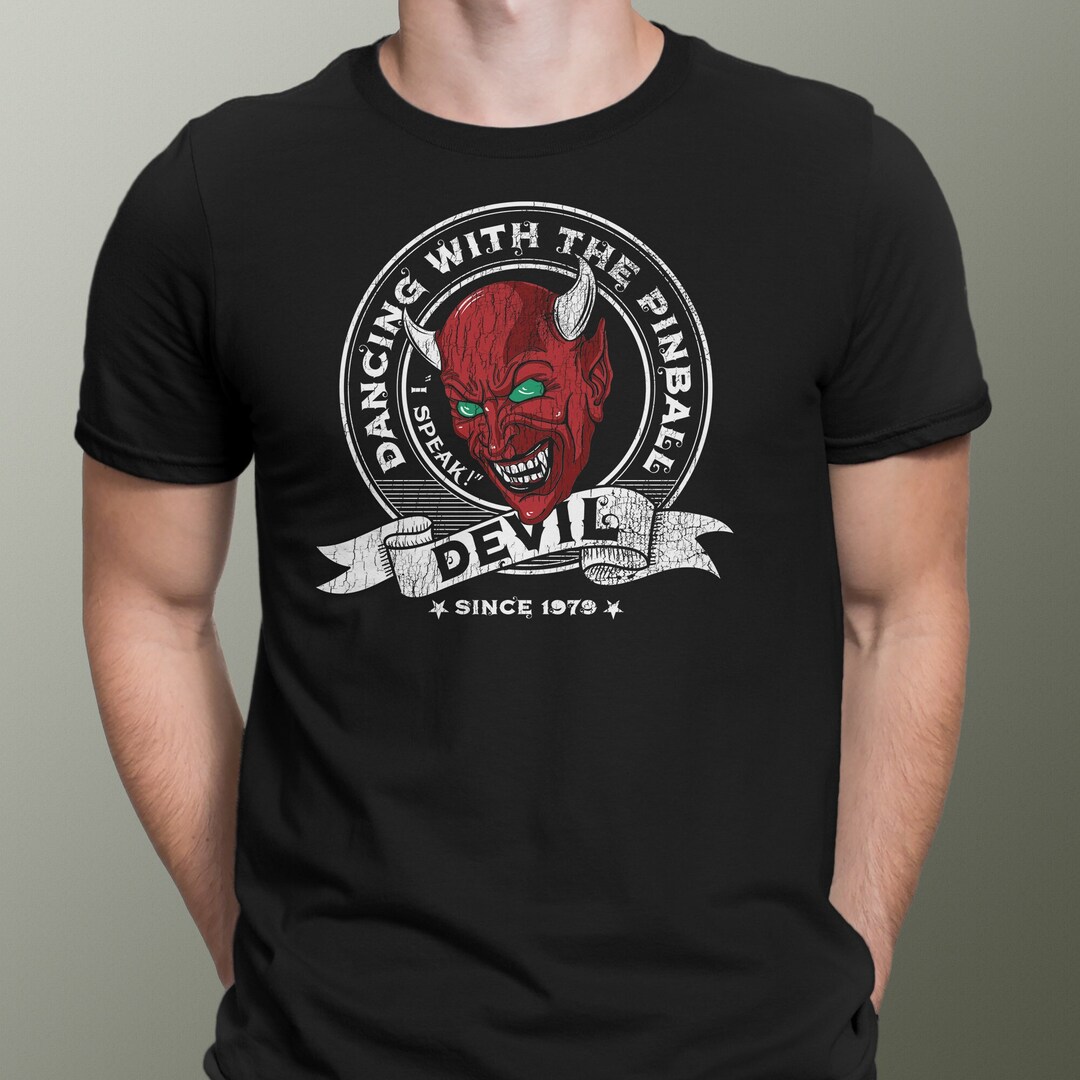 Dancing With the Devil Pinball Shirt | Vintage, Retro Looking Pinball T ...