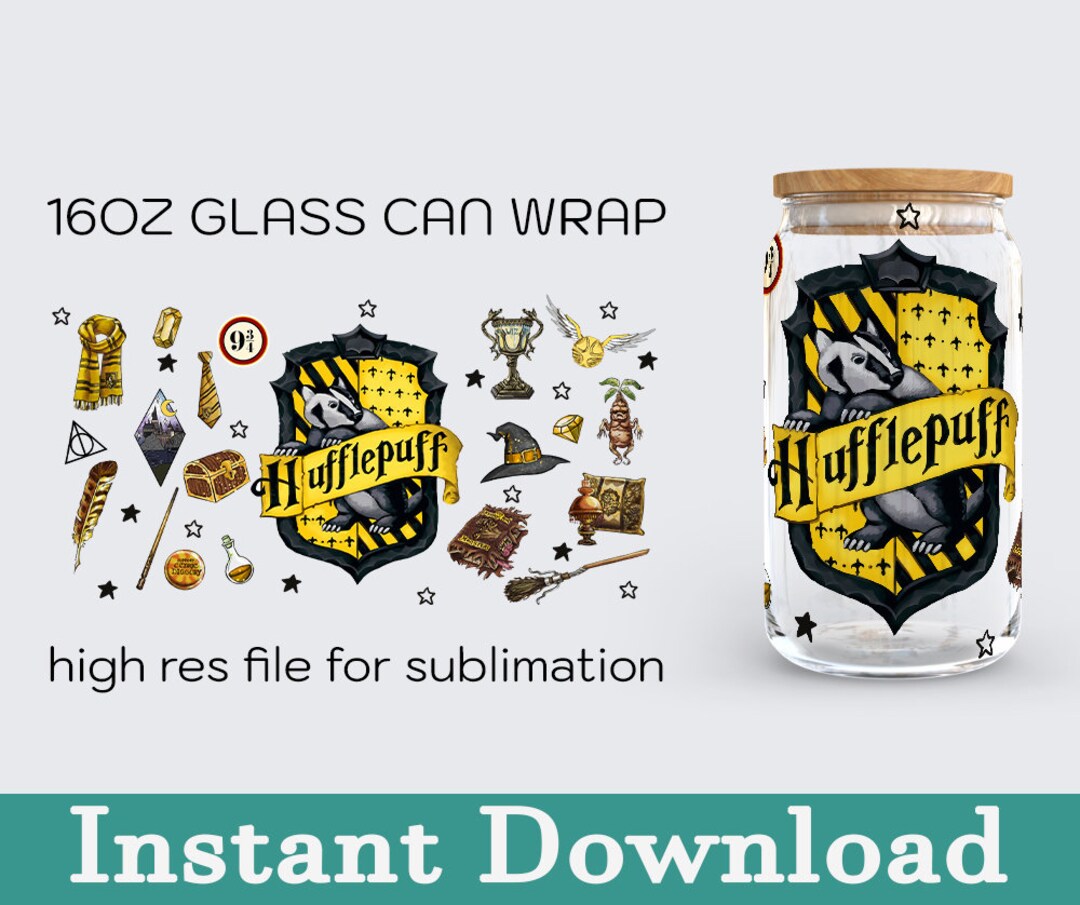 Potterhead Tumbler Wrap PNG, Wizard Can Glass Wrap, 16oz Libbey Can ...