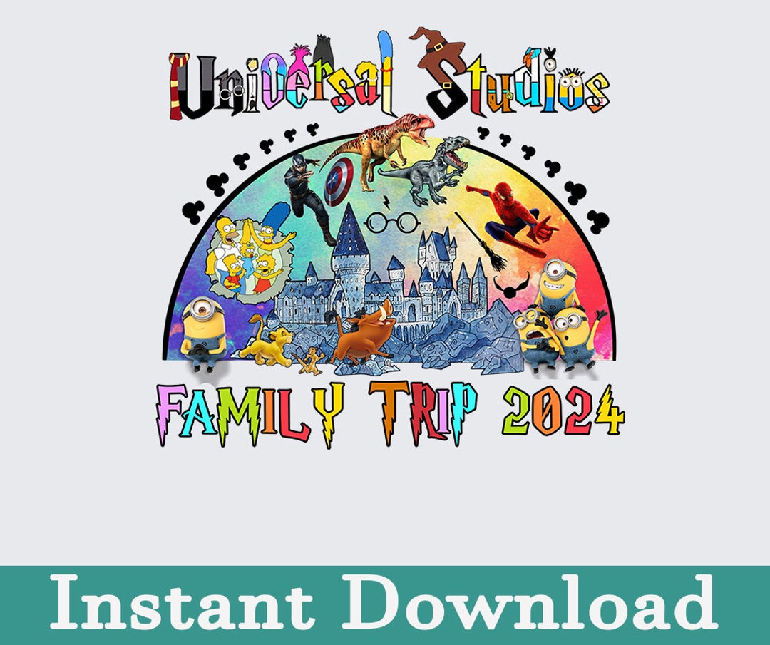 Universal Studios 2024 PNG, Family Vacation, Magic Castle, Family Trip ...