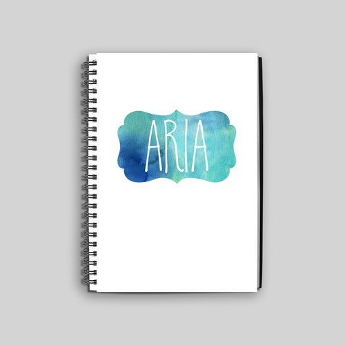 Personalized Notebook Custom Name Floral Spiral Notebook - Etsy