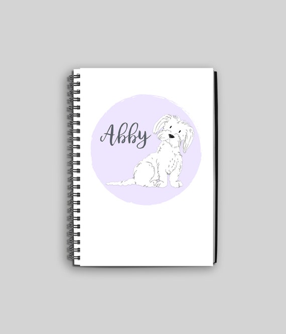 Maltese Notebook // Personalized Maltese Notebook // Dog - Etsy