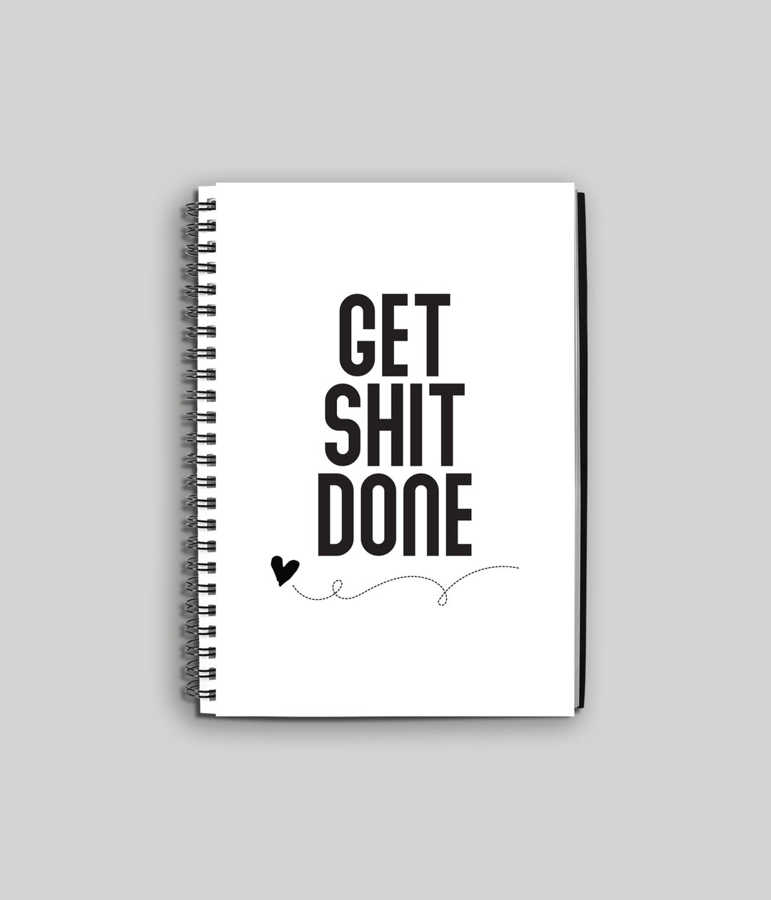 Get Shit Done Notebook Motivational Notebook Quote Notebook Spiral ...