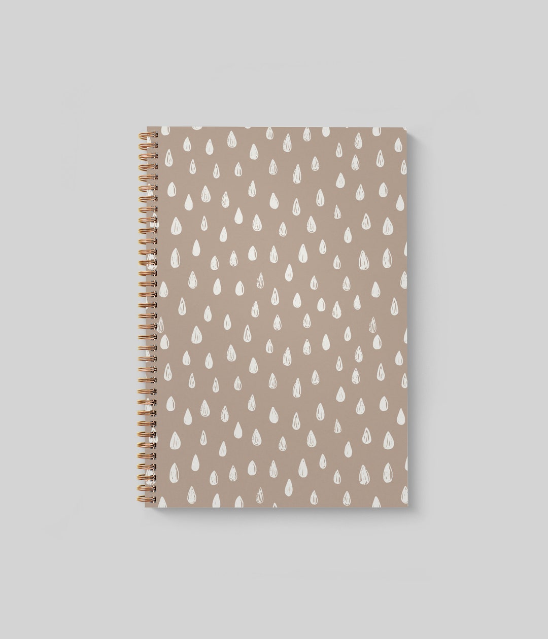 Boho Beige Teardrop Notebook Spiral Bound Notebook for Her - Etsy
