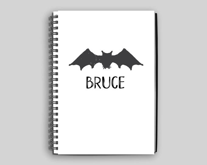 Personalized Bat Notebook // Personalized Bat Journal // Custom Bat ...