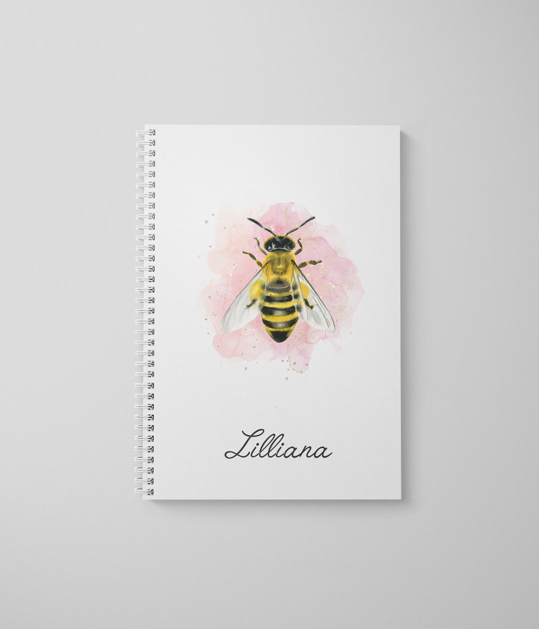 Bee Notebook, Personalized Bee Notebook, Custom Bee Gift, Bee Lover ...