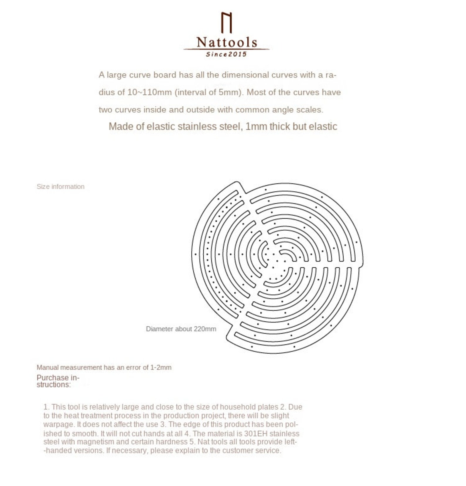 Large Circle Ruler Round Corner Stencil Template Draft Cut - Etsy