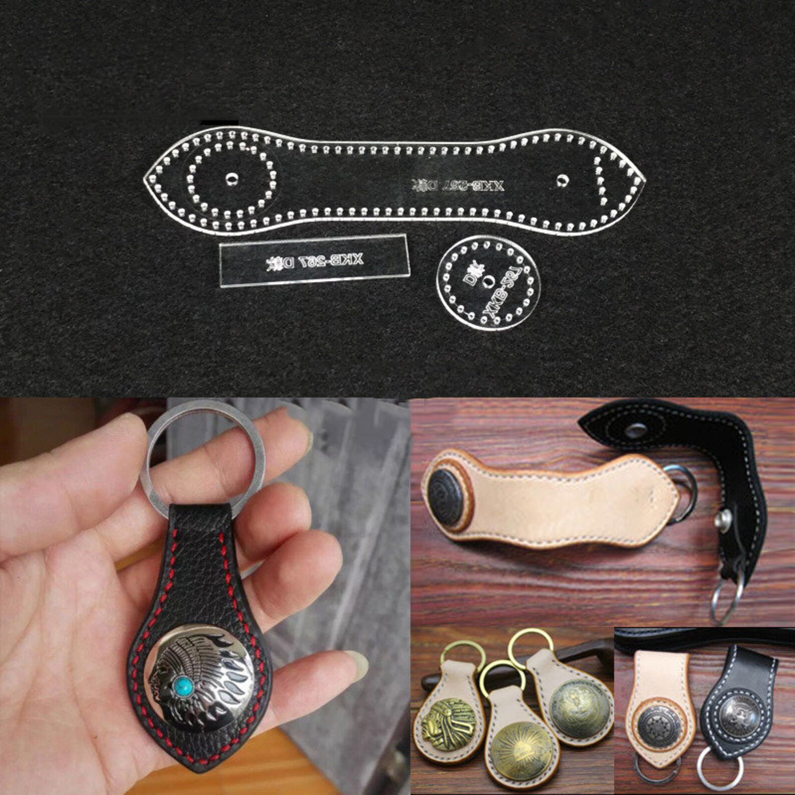 Leathercraft Key Chain Acrylic Template Pattern Stencil Key - Etsy