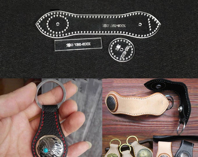Leathercraft Key Chain Acrylic Template Pattern Stencil Key Ring ...
