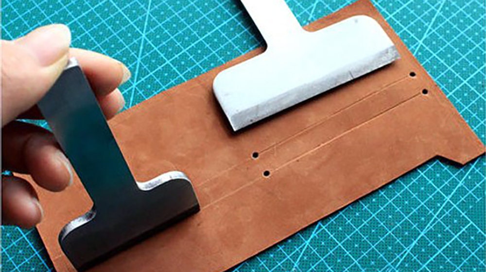 Flat Wide Punch Tool Wallet Purse Card Slot Cut Craft Leather ...