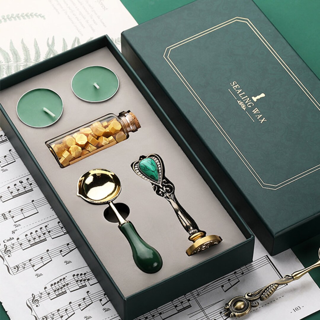 Set of Sealing Wax Stamp Wax Kit Gift Invitation Birthday Couple ...