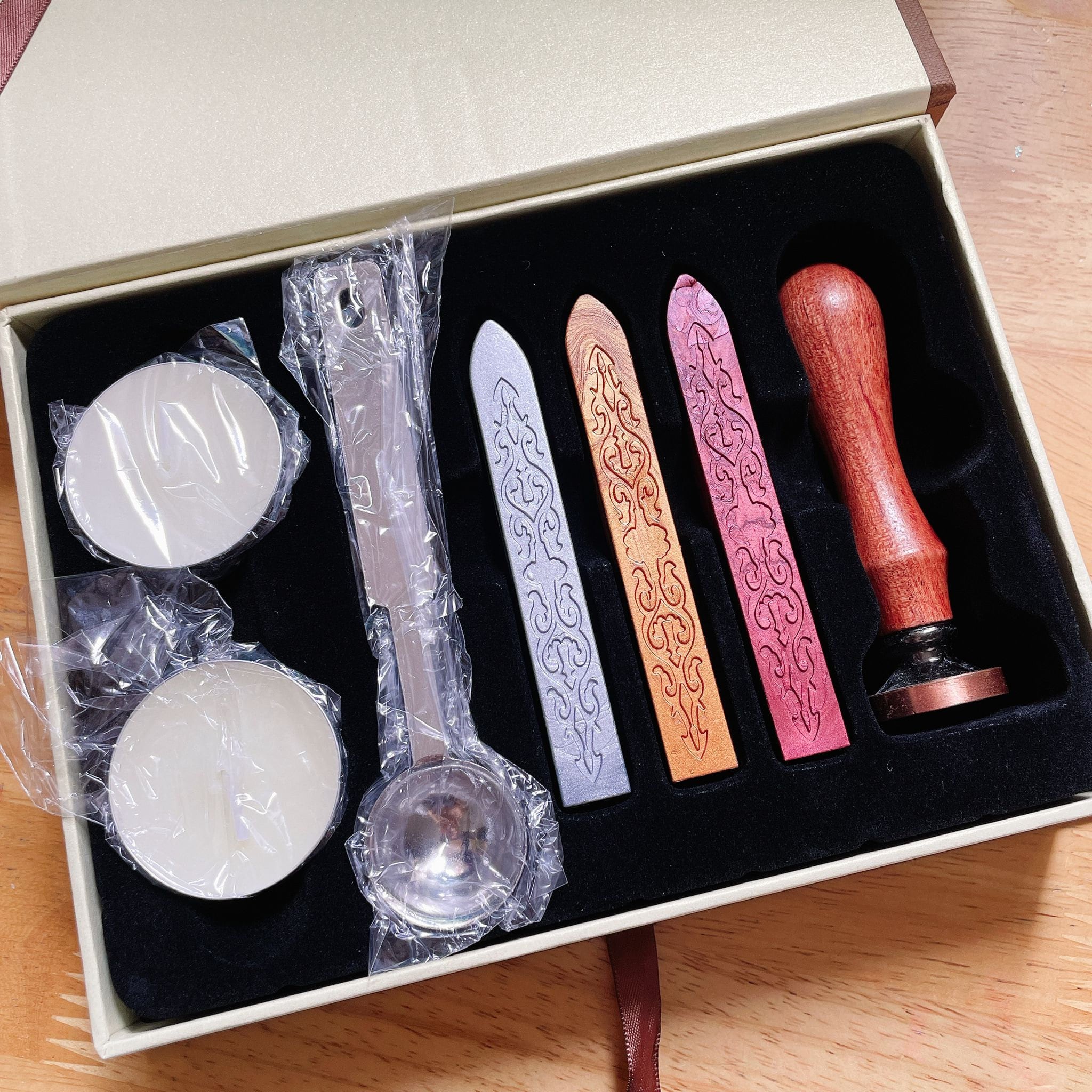 Alphabet Letter Wax Seal Stamp Set Wood Handle Sealing Stationery ...