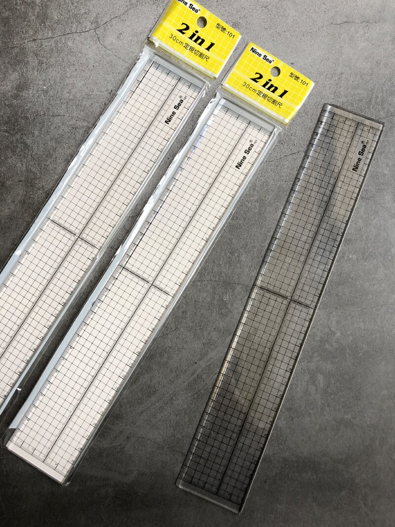 Nine Sea Leathercraft 30cm Transparent Measure Ruler With | Etsy