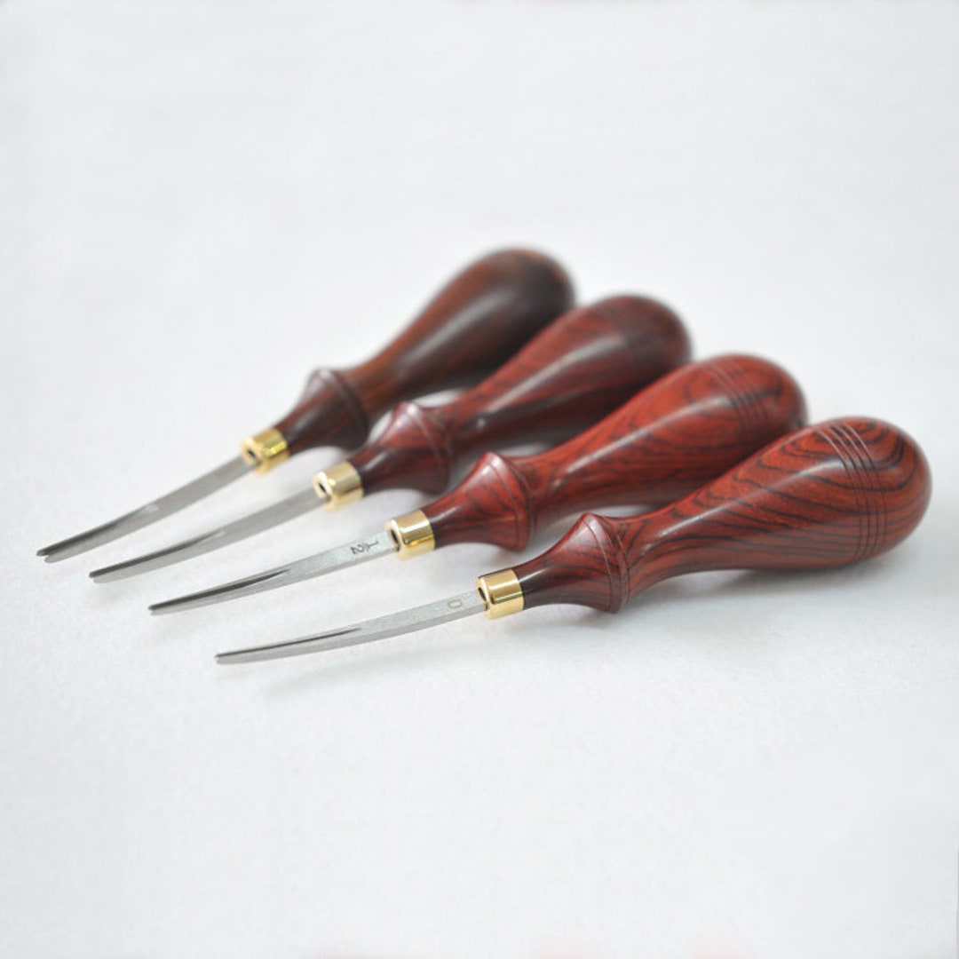 Leathercraft M390 Steel Edge With Red Rosewood Handle Stitching Groover ...
