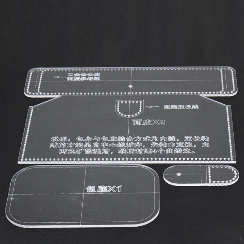 Leathercraft Coin Purse Docter Type Mini Bag Acrylic Template Pattern ...