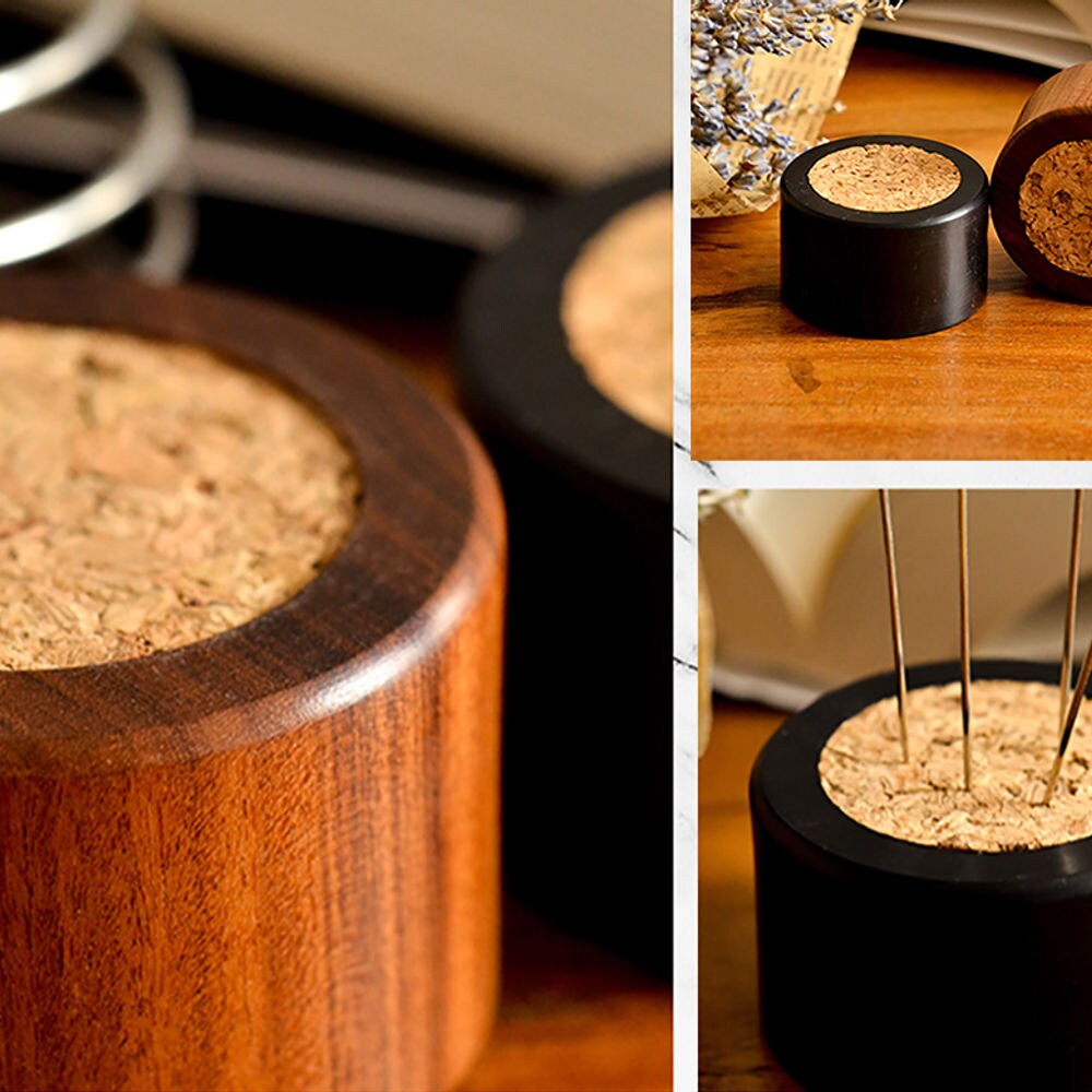 Wooden Needle Cushion Pin Stand Holder Stitching Sewing Thread - Etsy