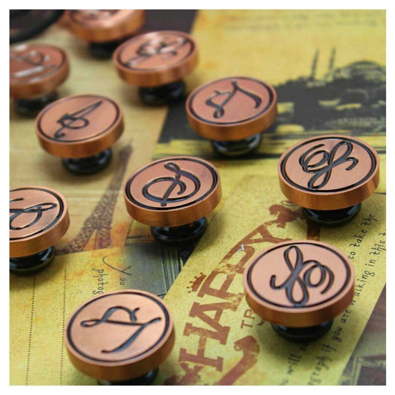 Alphabet Letter Wax Seal Stamp Set Wood Handle Sealing Stationery ...