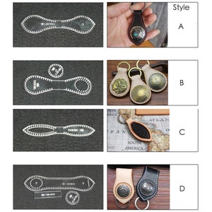 Leathercraft Key Chain Acrylic Template Pattern Stencil Key Ring ...