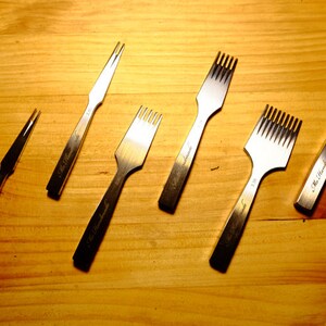 French Style Pricking Irons Stitching Lacing Punch Chisel Leather Leathercraft Craft Tool - Etsy