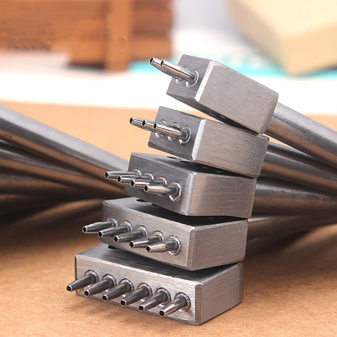 Leather Stitching 4 5 6 8mm Prong Punch Round Circular Holes Edge
