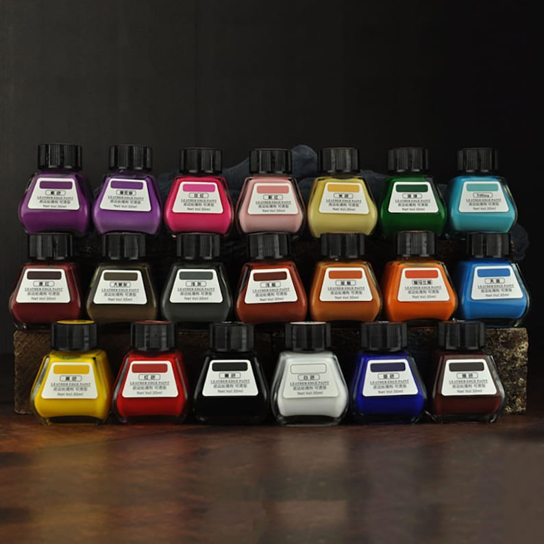 30ml Edge Oil Painting Paint Dye DIY Colorful Handmade Leather - Etsy