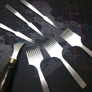 French Style Pricking Irons Stitching Lacing Punch Chisel Leather Leathercraft Craft Tool - Etsy