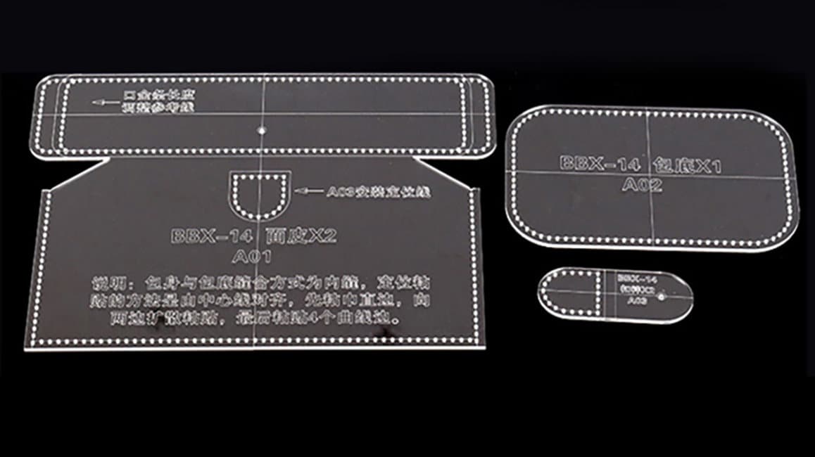 Leathercraft Coin Purse Docter Type Mini Bag Acrylic Template Pattern ...