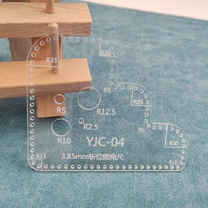 Leathercraft Curved Corner & Circle Ruler Stencil Auxiliary Cutting ...