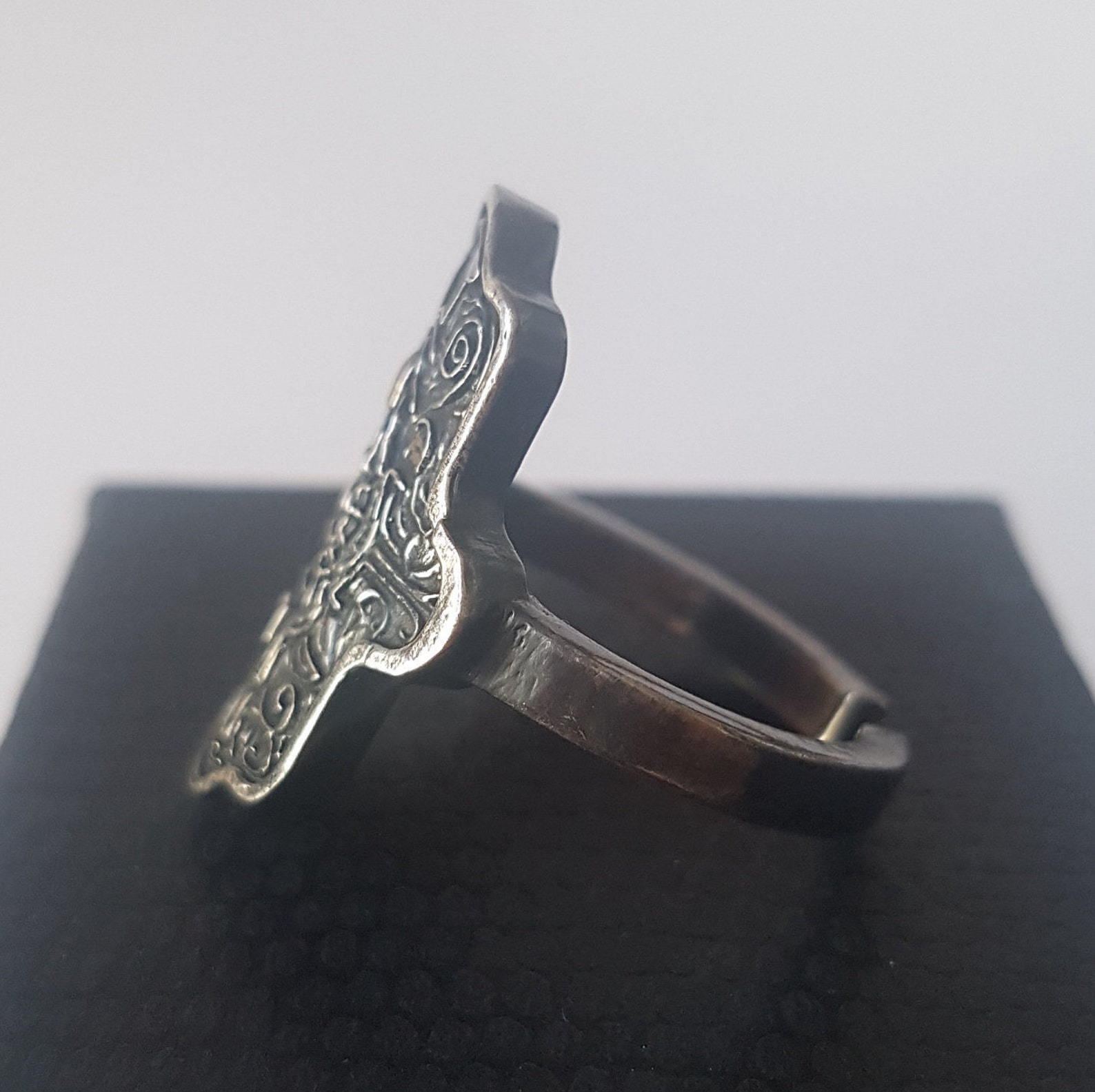 Ring of Steel Protection Dark Antiqued Solid Sterling Silver - Etsy