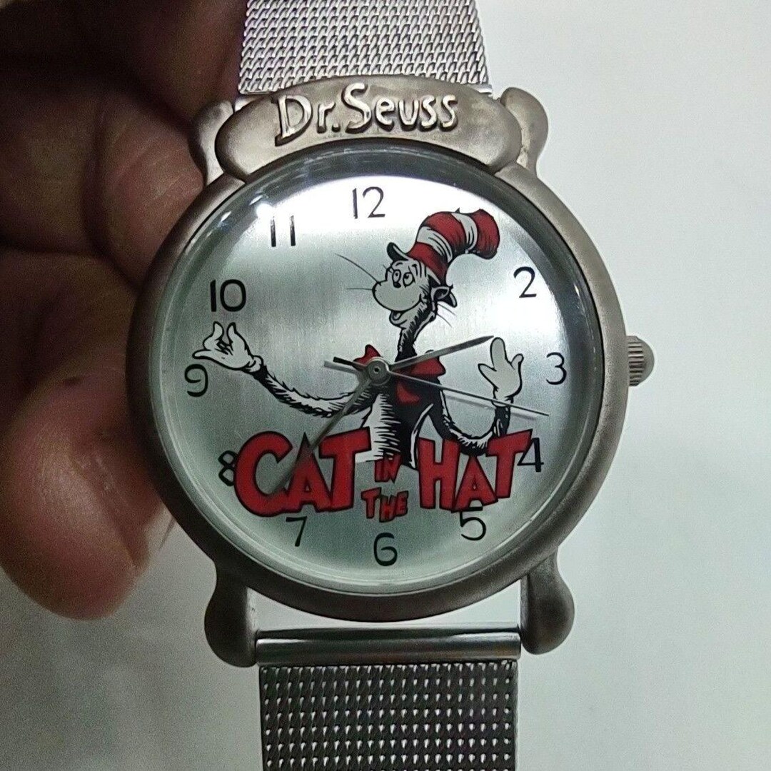 Dr Seuss the Cat in the Hat Authentic Tick Ticking Time Tickers Vintage ...
