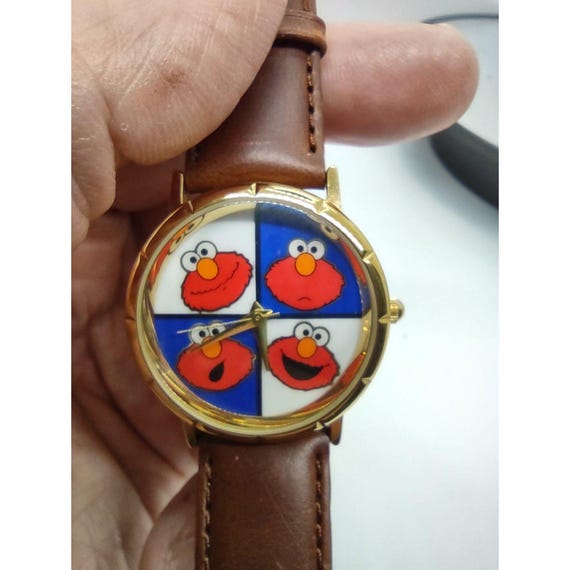 Fantasma Sesame Street Elmo Goldtone Musical Watch Le… - Gem