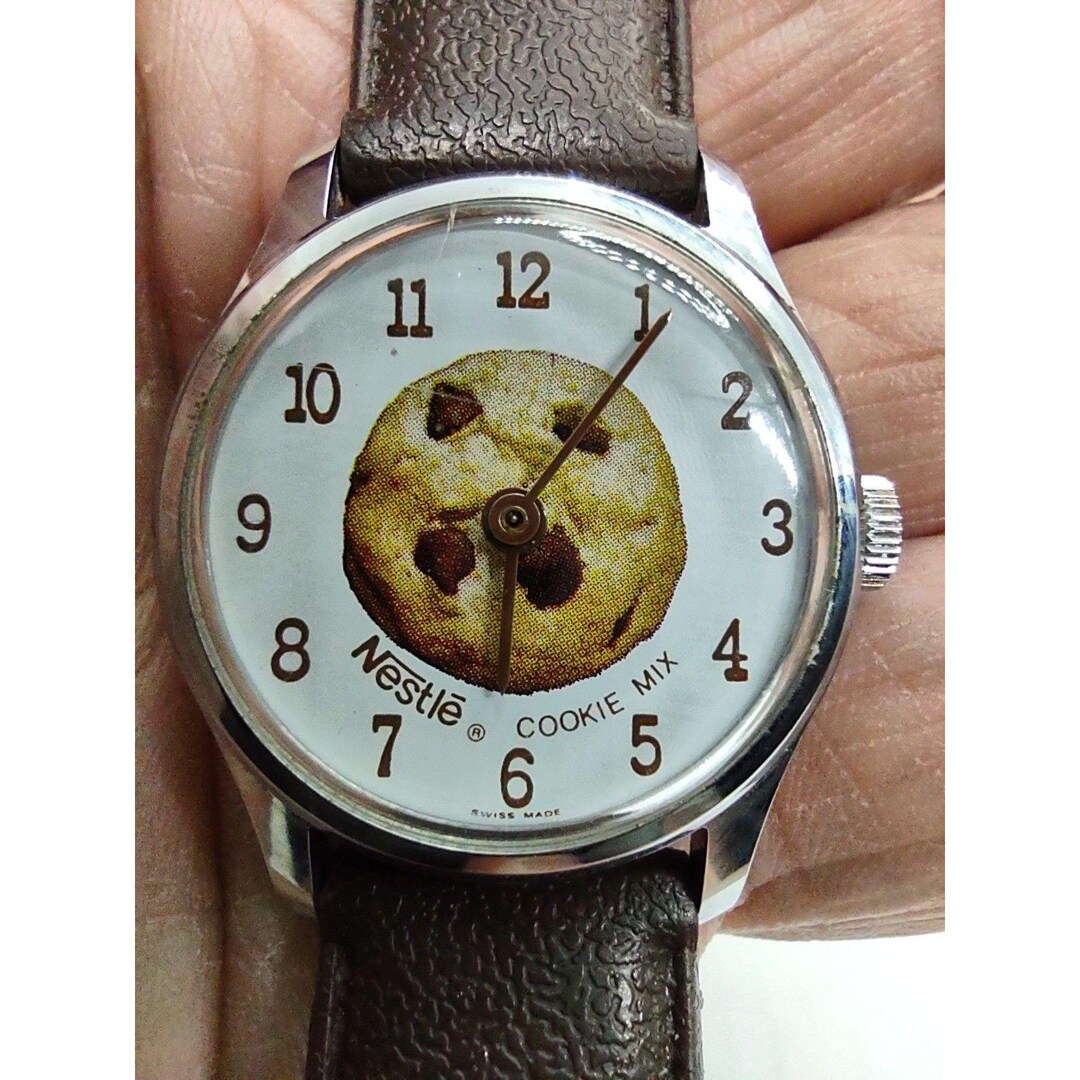 Nestlé Cookie Mix Swiss Made Wind Vintage Watch Lafayette Watch Company ...