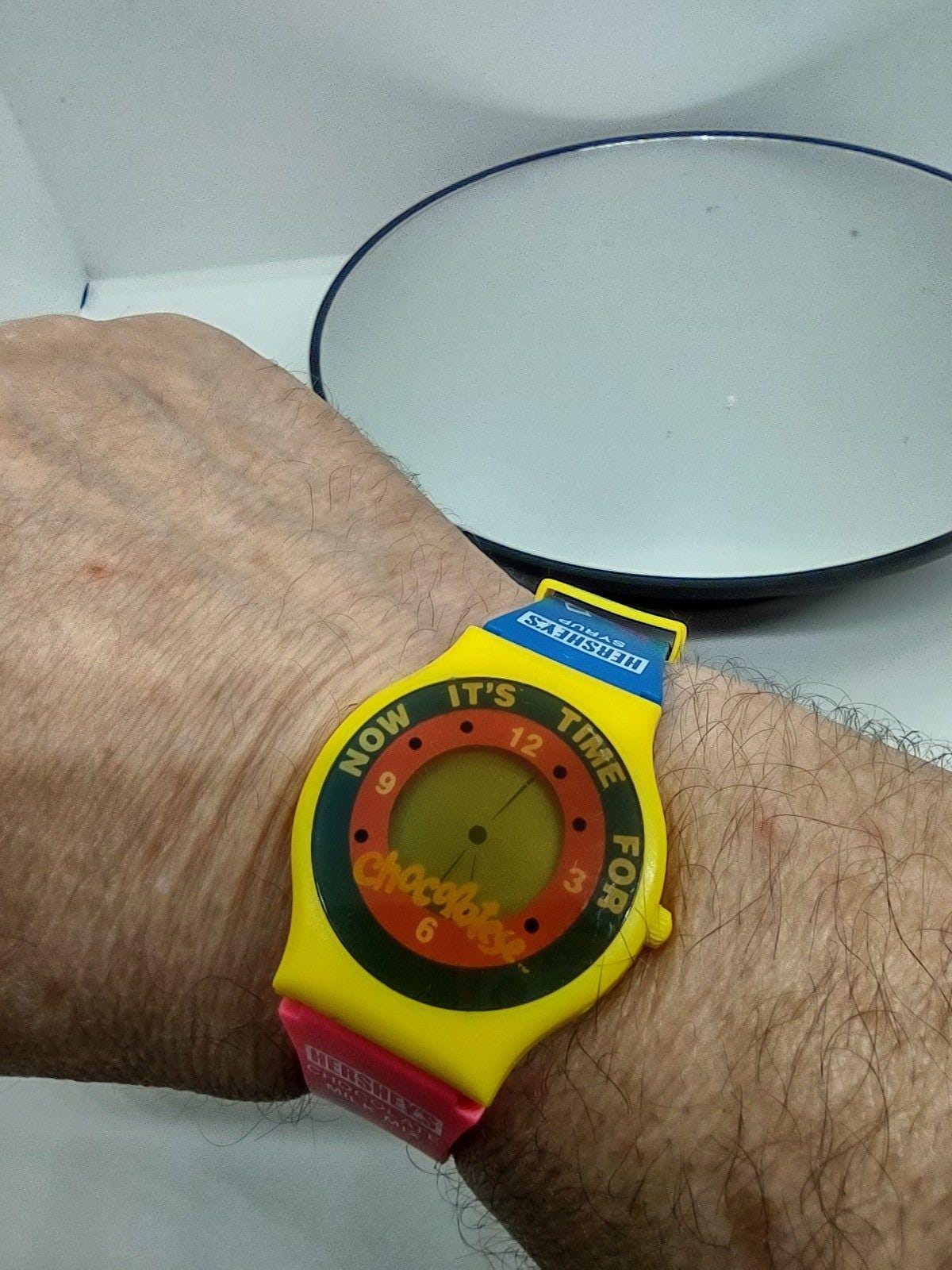 Vintage Hersheys Chocolate Pink Blue Yellow Plastic Watch - Etsy