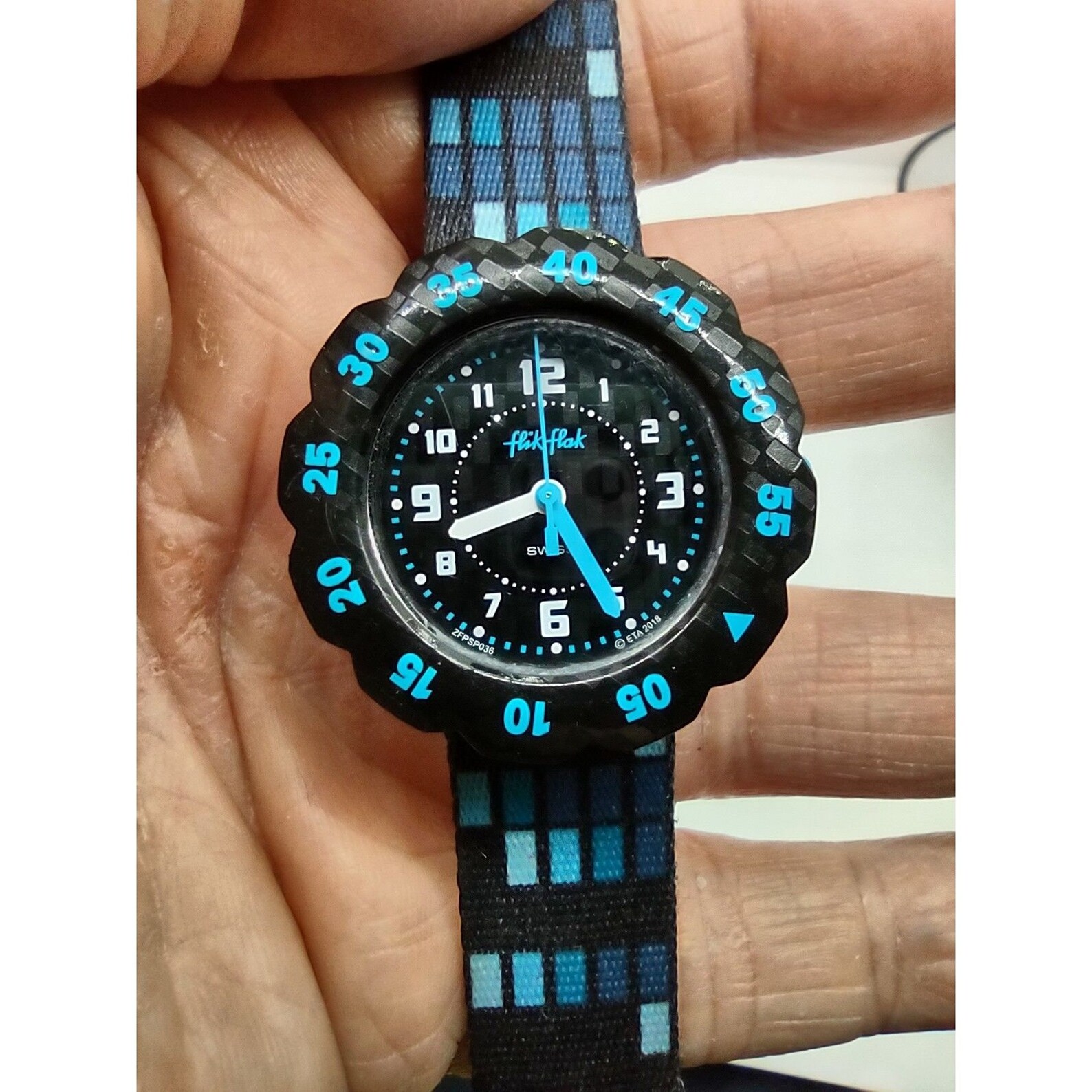 Blue Black Flik Flak Watch - Etsy