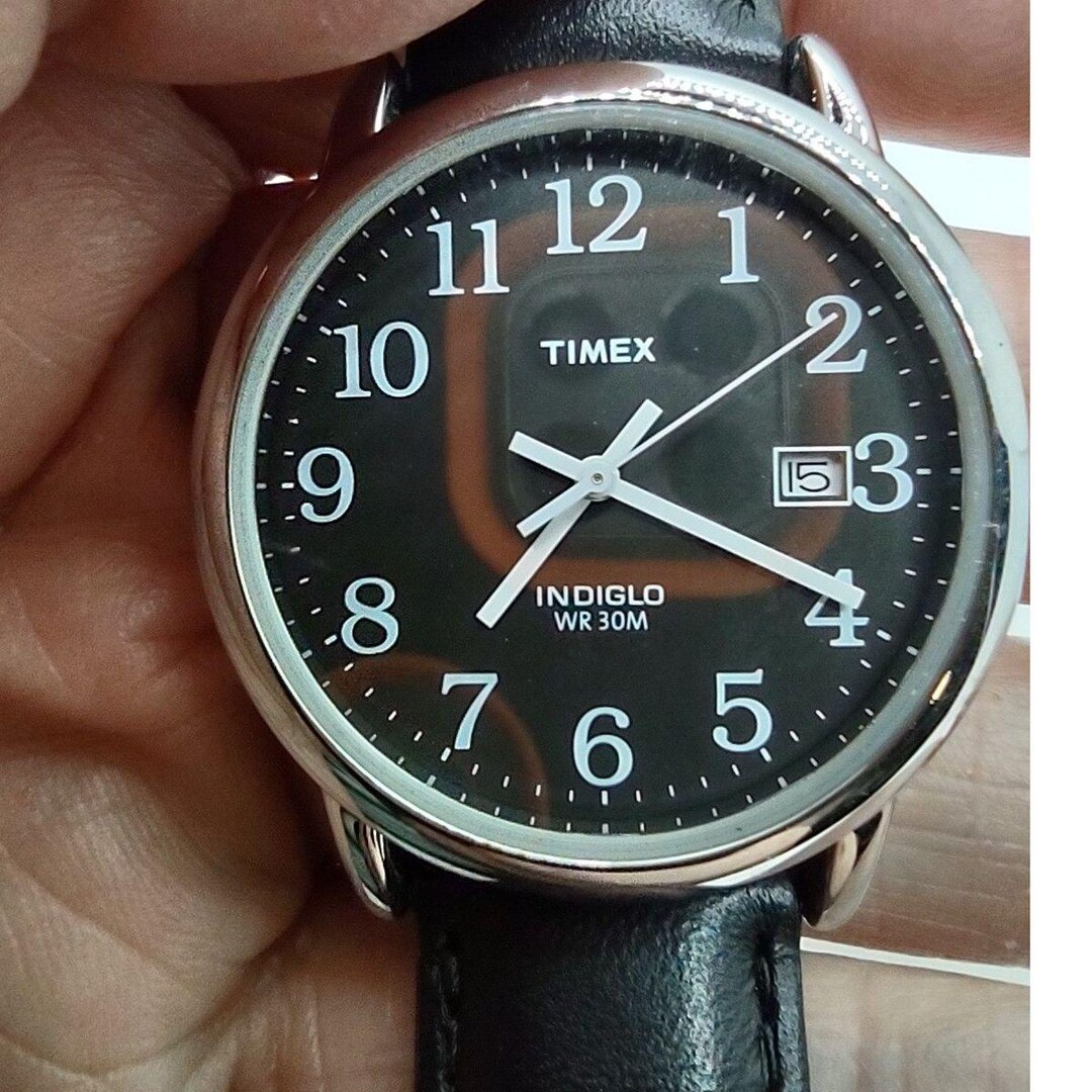 Timex Indiglo Black Face Date Vintage Watch T2N370 - Etsy