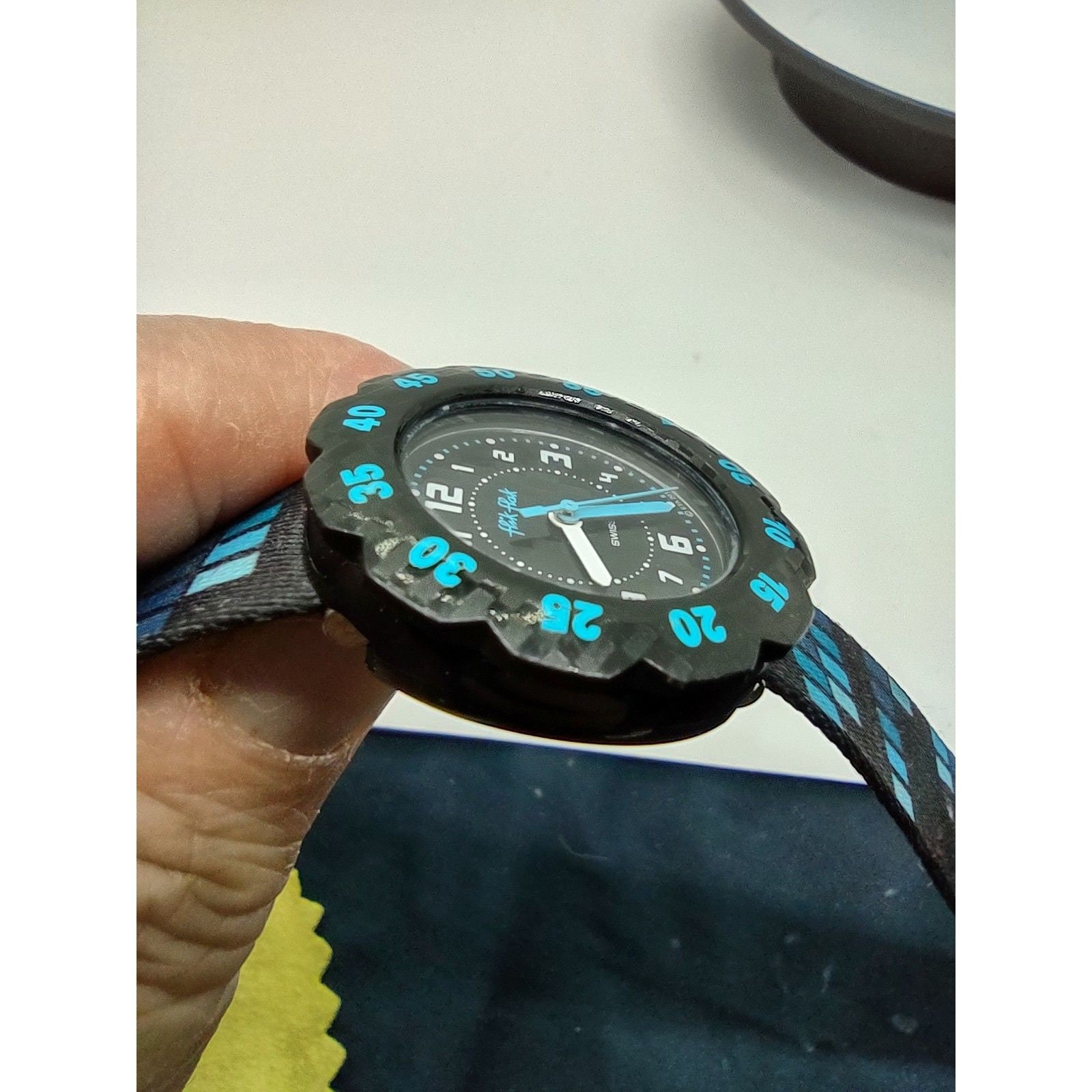 Blue Black Flik Flak Watch - Etsy