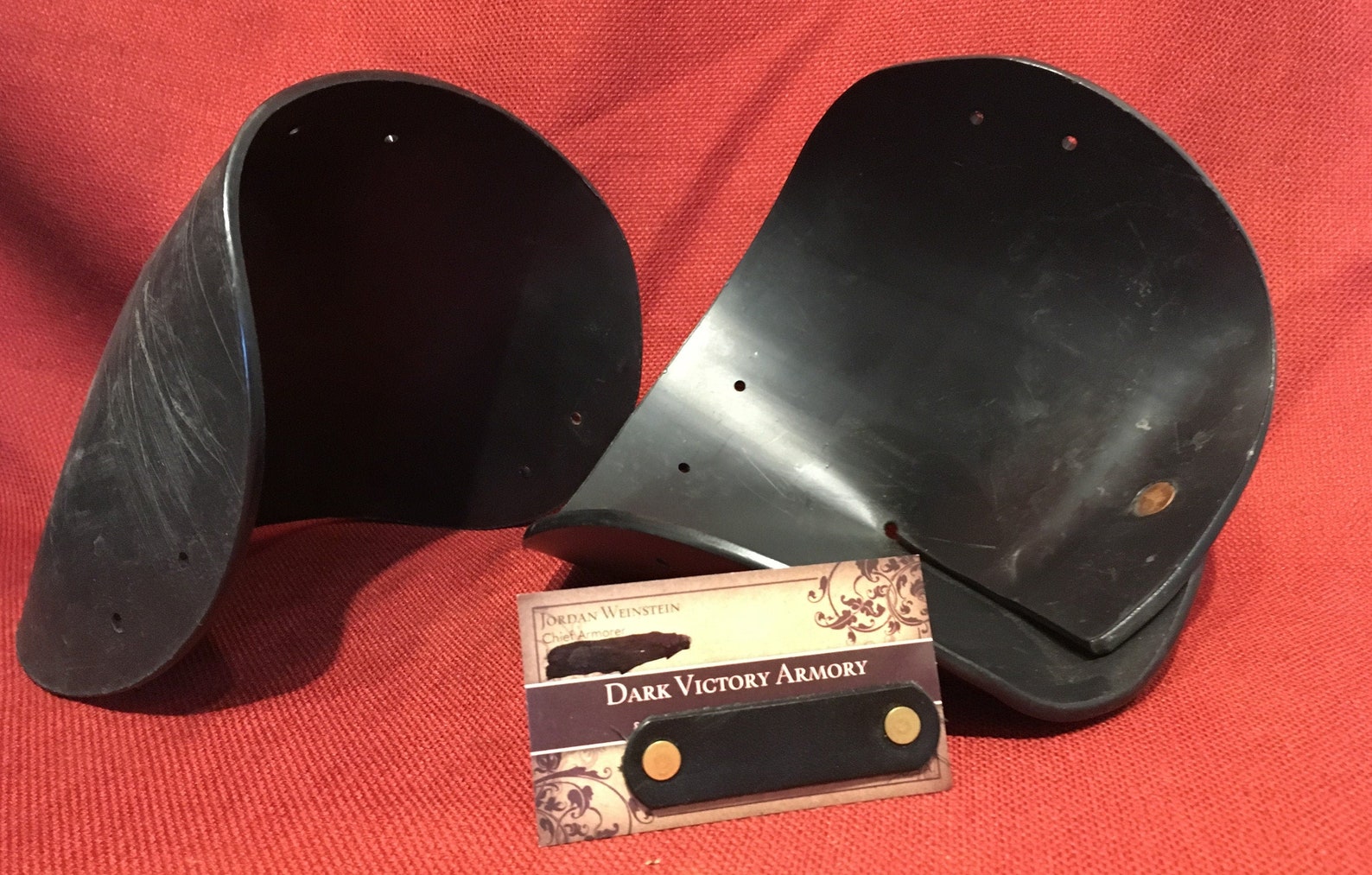 Rugged HDPE Knee or Elbow Cops for SCA Rattan Combat Armored LARP Faire ...